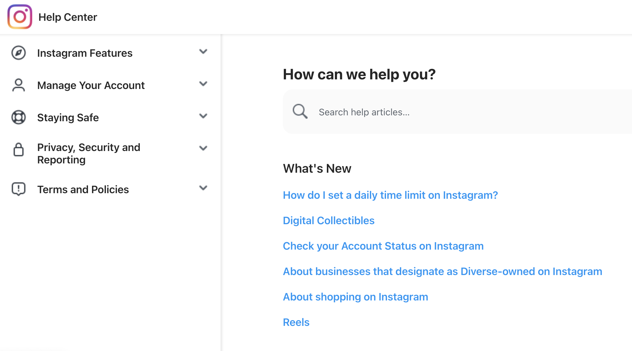 Content Strategy & Management of The Instagram Help Center – Hi, I'm Tanya.